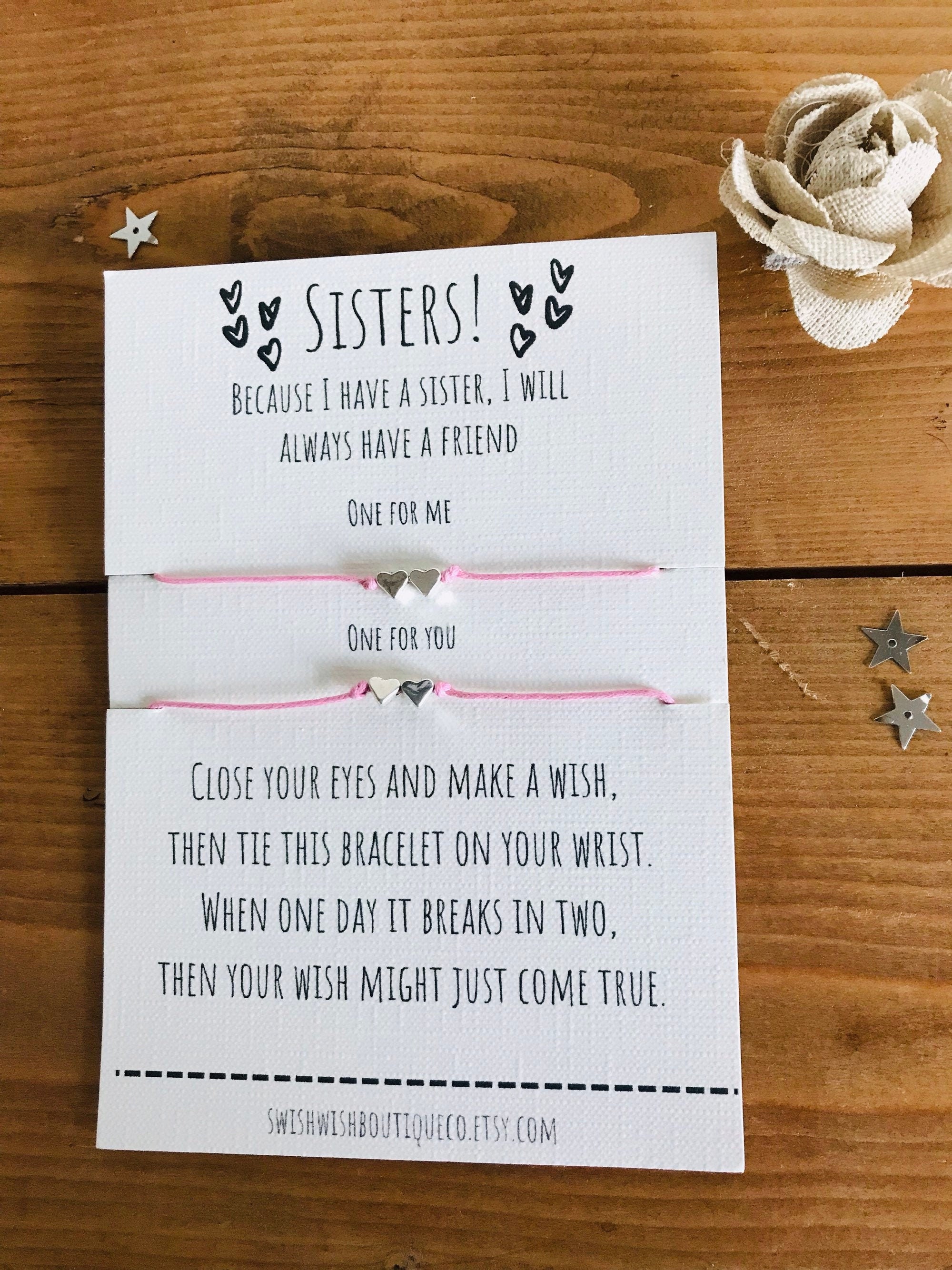Sister Wish Bracelet/ Wish Bracelet for Sister/gift for a | Etsy