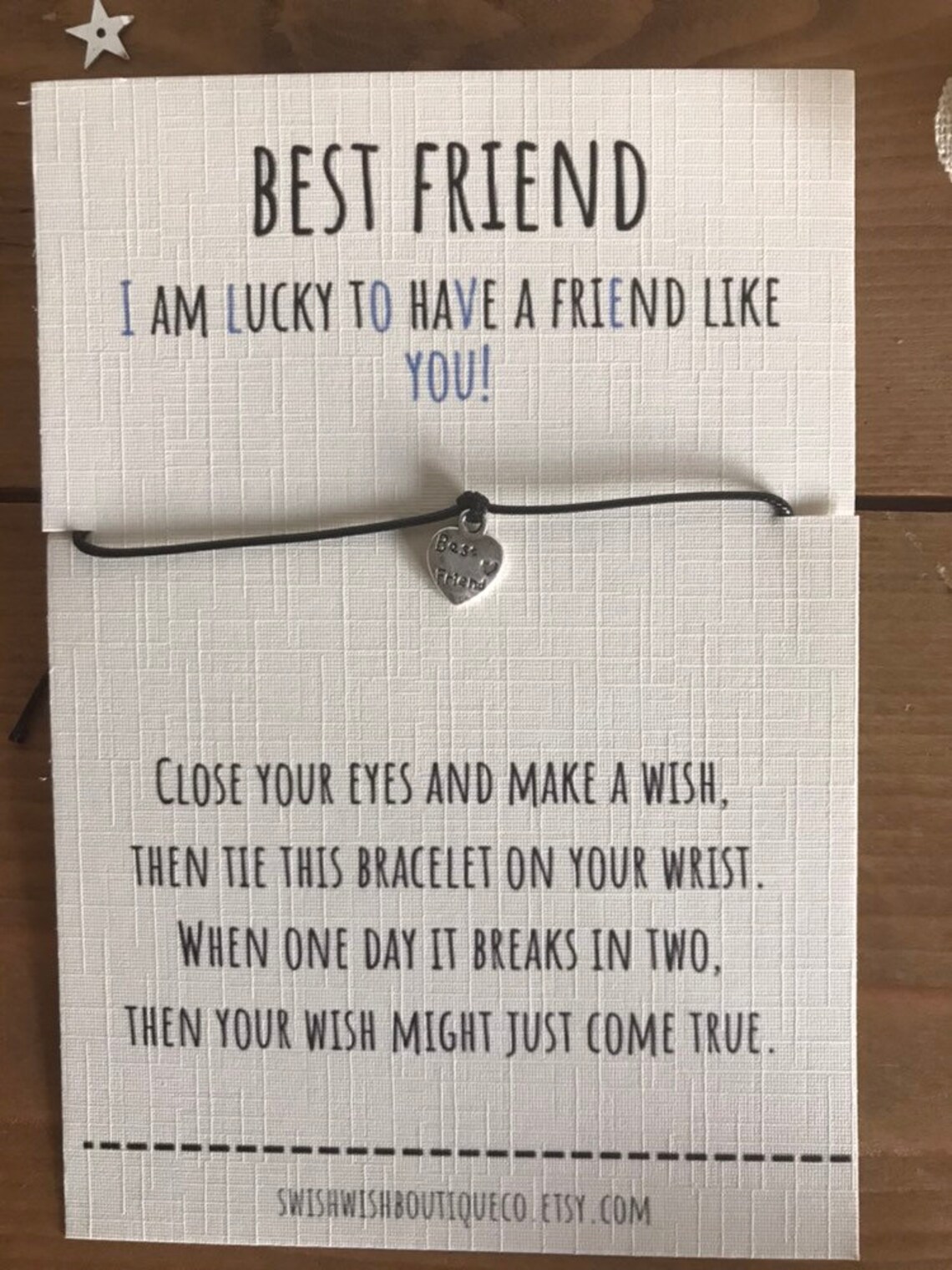 Best Friend Wish Bracelet/ Friendship Wish Bracelet/ Wish - Etsy UK