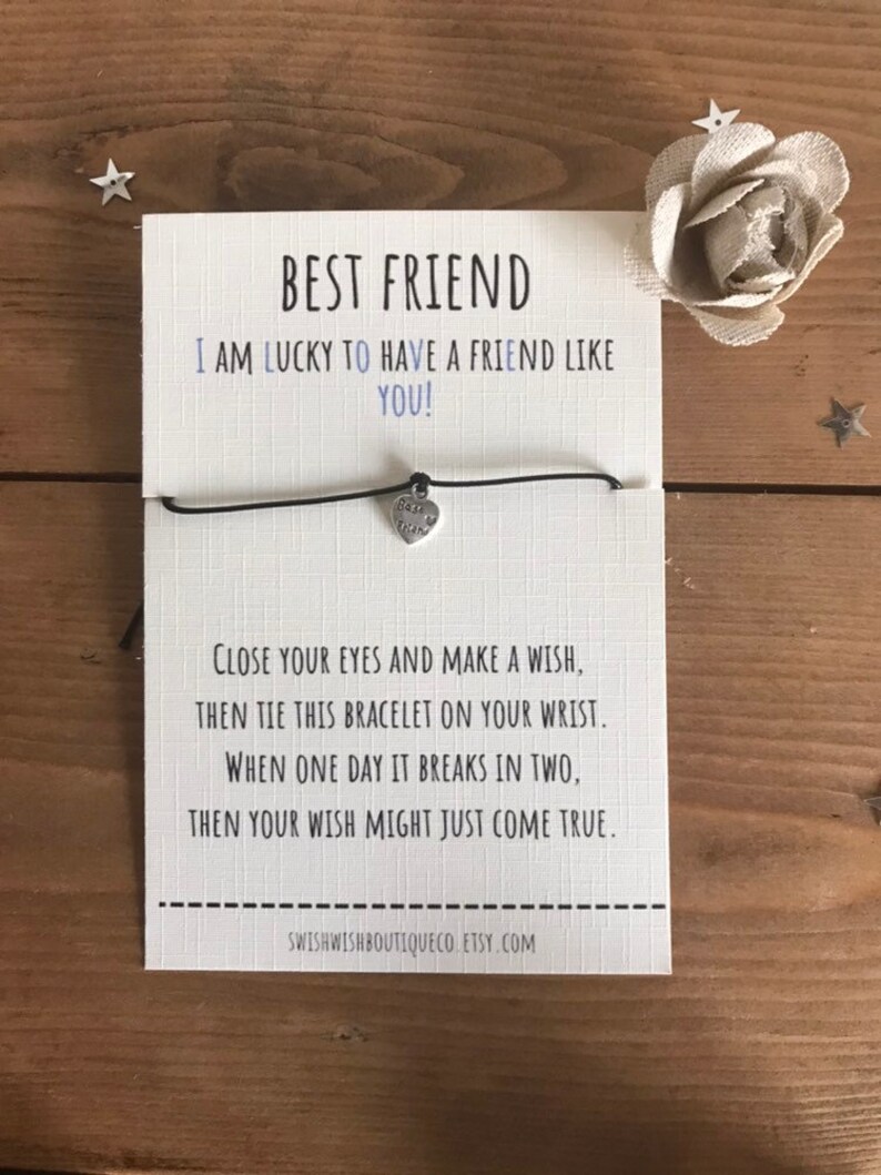 Best Friend Wish Bracelet/ Friendship Wish Bracelet/ Wish | Etsy