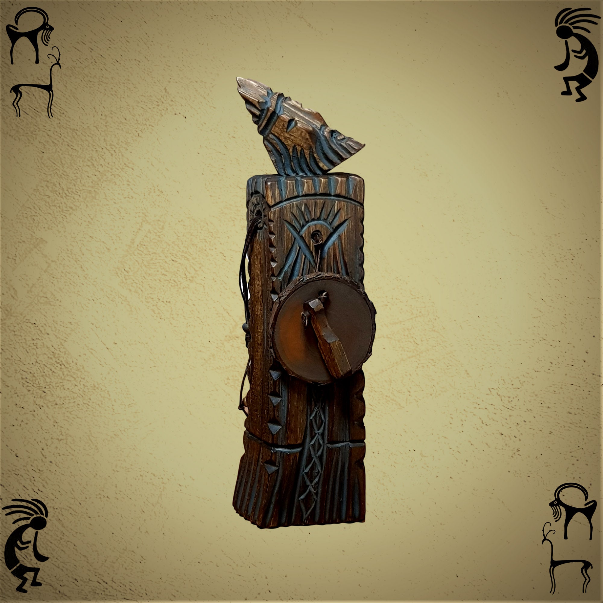 Sculpture Art & Collectibles talisman of wisdom Decorative Hand Carved ...