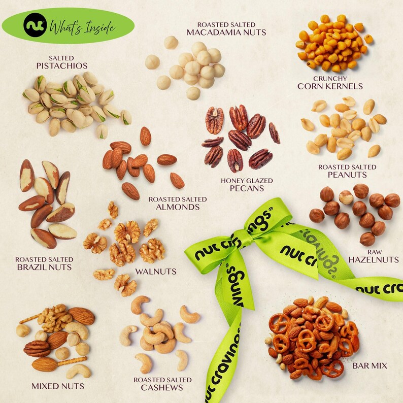 Nut Cravings Gourmet Collection - Happy Birthday Nuts Gift Basket With ...