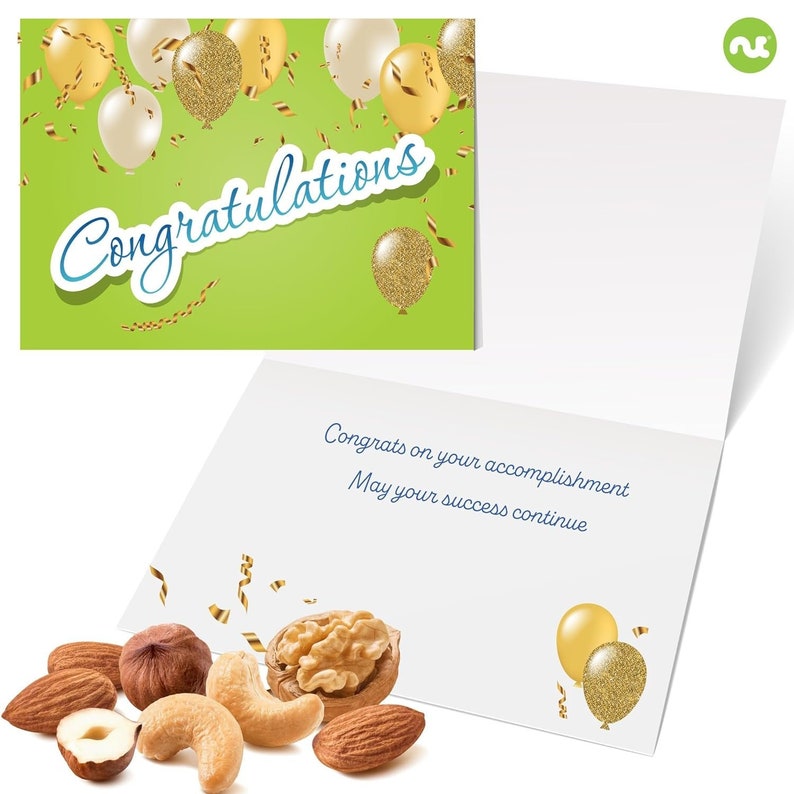 Congratulations Tower Gift Basket, Gourmet Nuts & Dried Fruits With ...