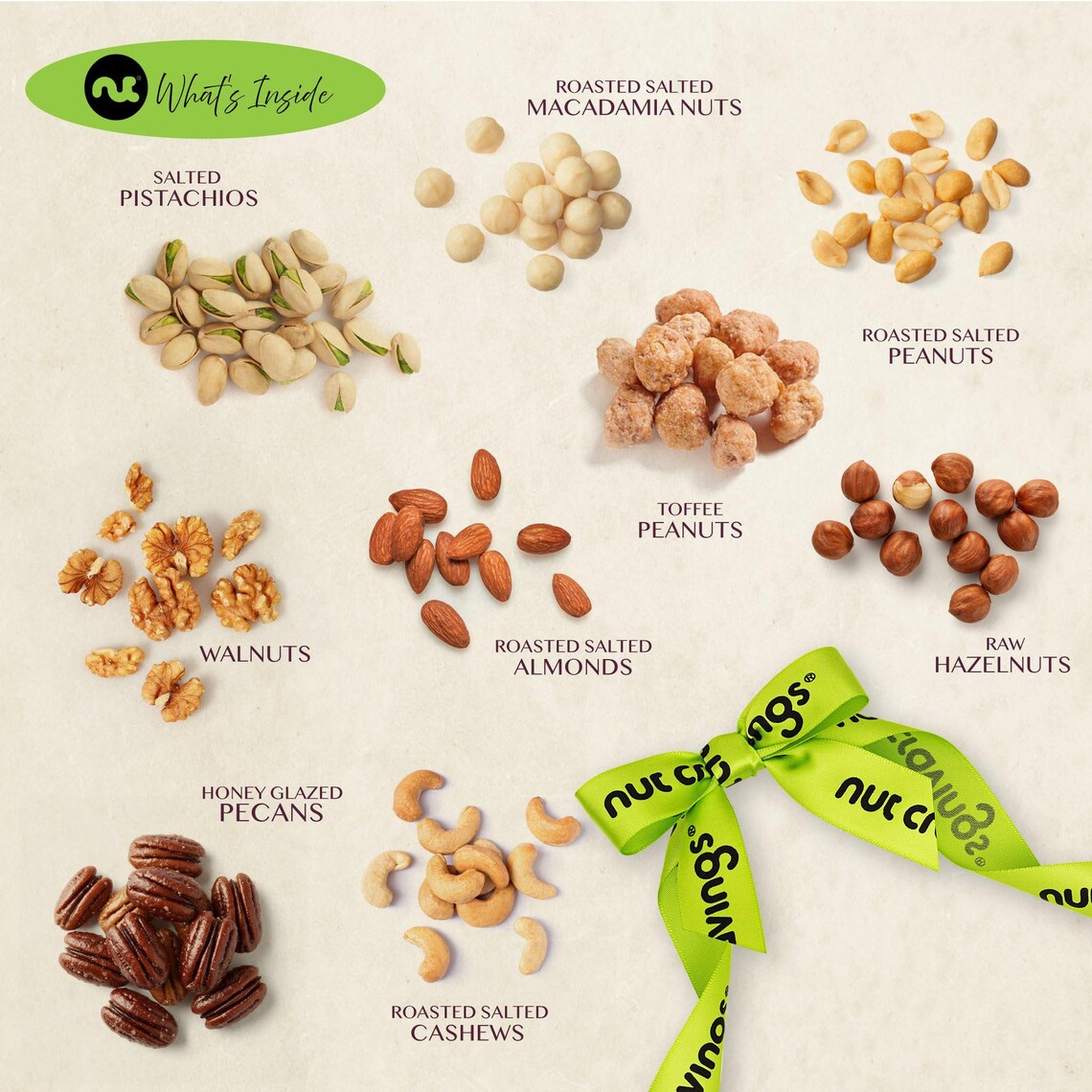 Delightful Assortment of Mixed Nuts in Elegant White Gold Box - Perfect ...