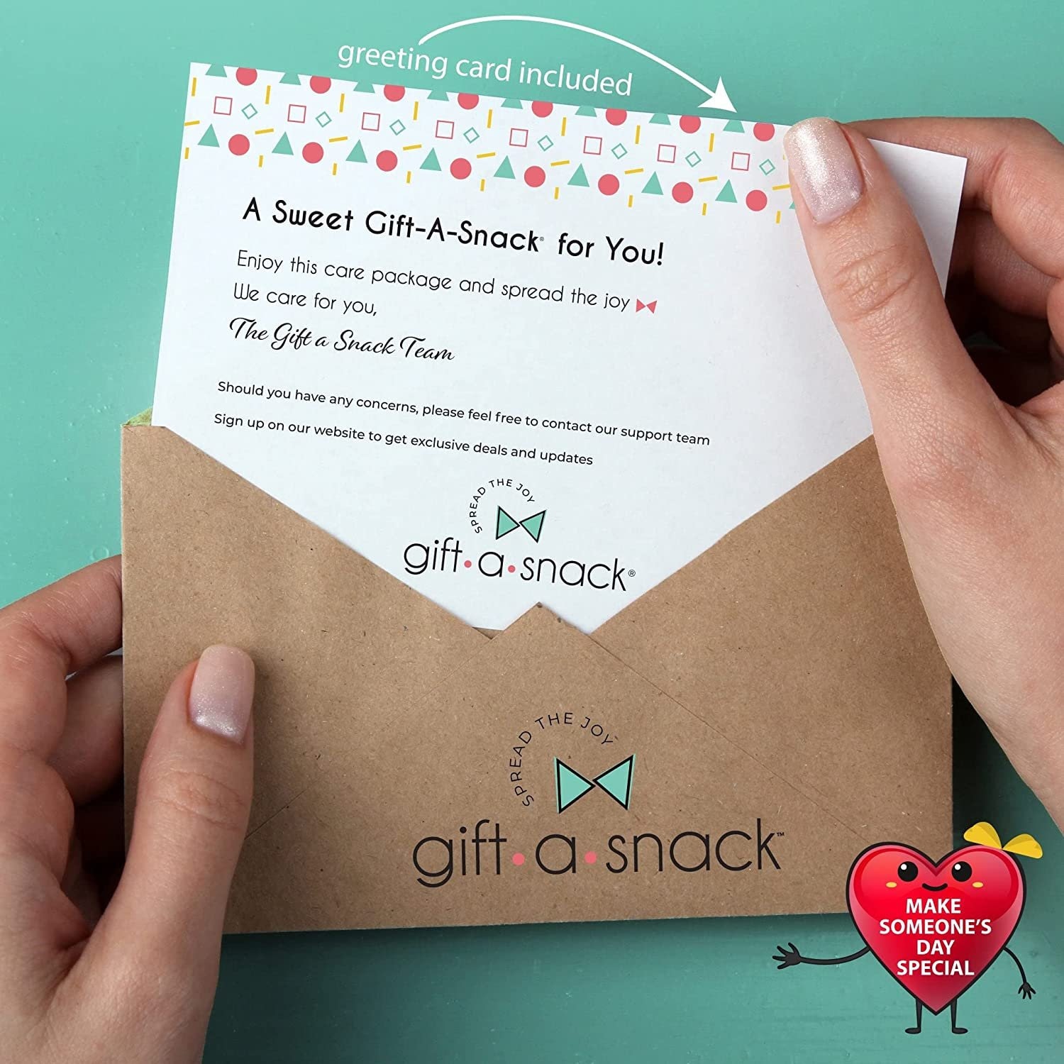 Gift A Snack - Healthy Snack Box Variety Pack Care Package + Greeting ...