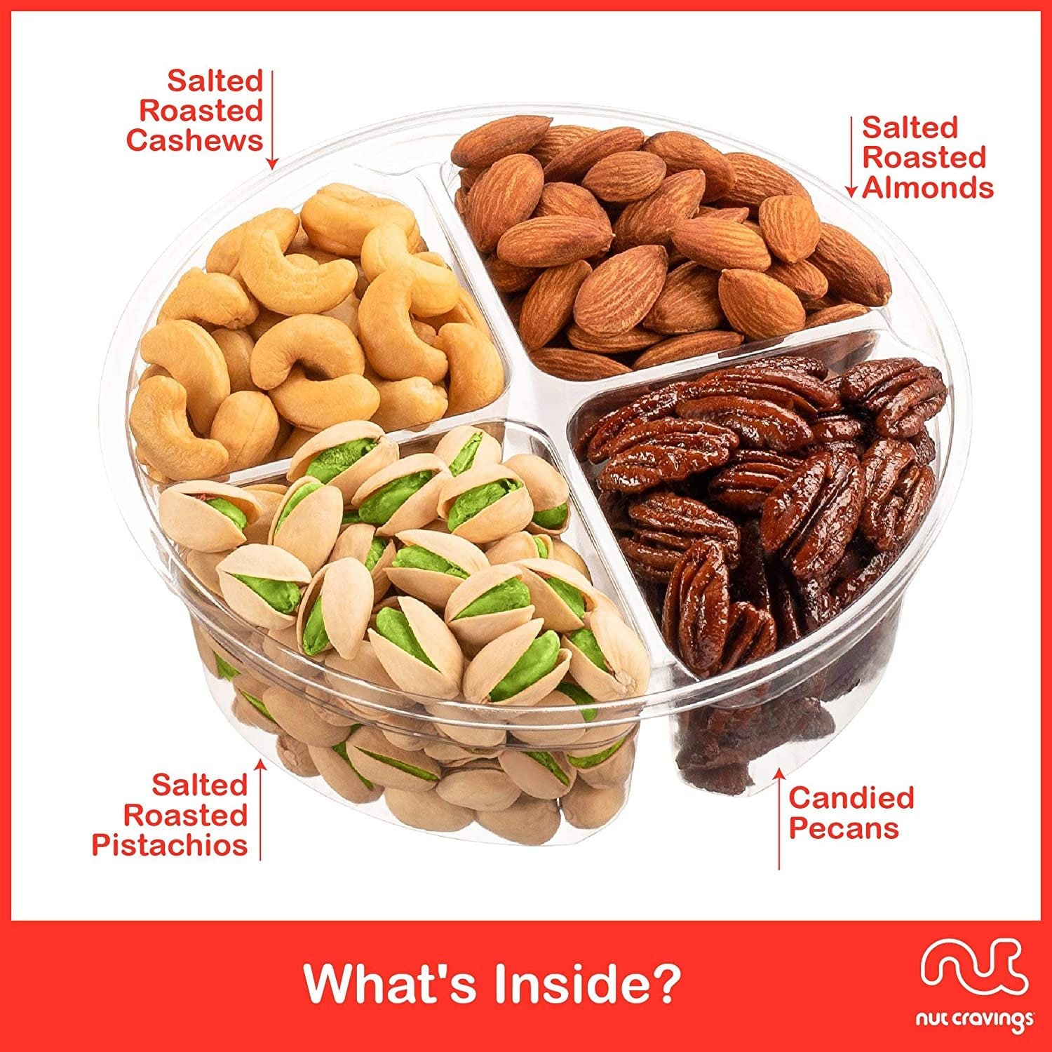 Delightful Holiday Treat: Red Gold Mixed Nuts Gift Basket - Etsy