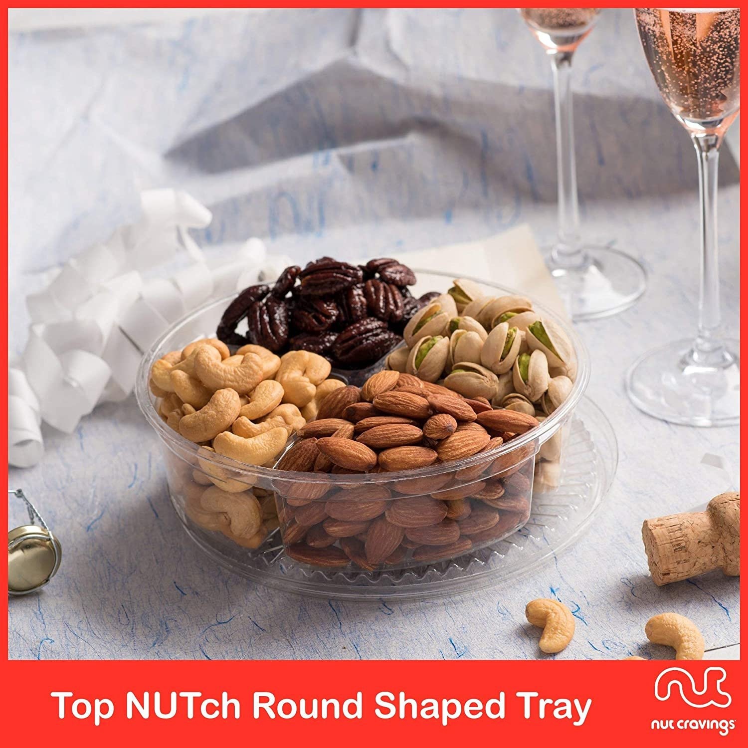 Delightful Holiday Treat: Red Gold Mixed Nuts Gift Basket - Etsy