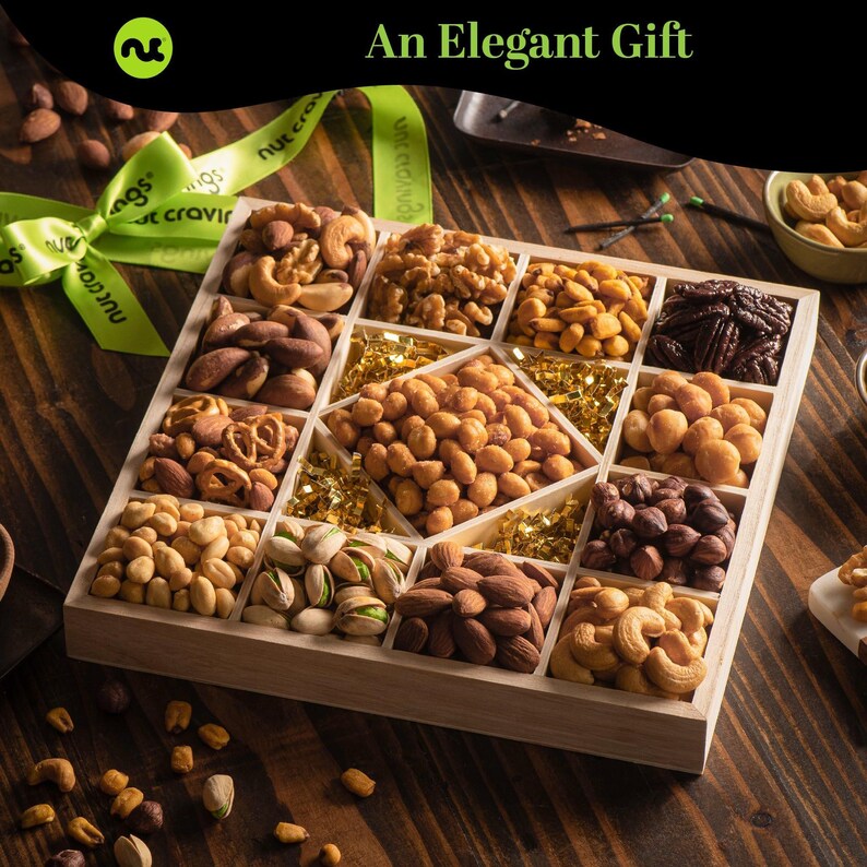 Nut Cravings Gourmet Collection - Mixed Nuts Gift Basket in Reusable ...