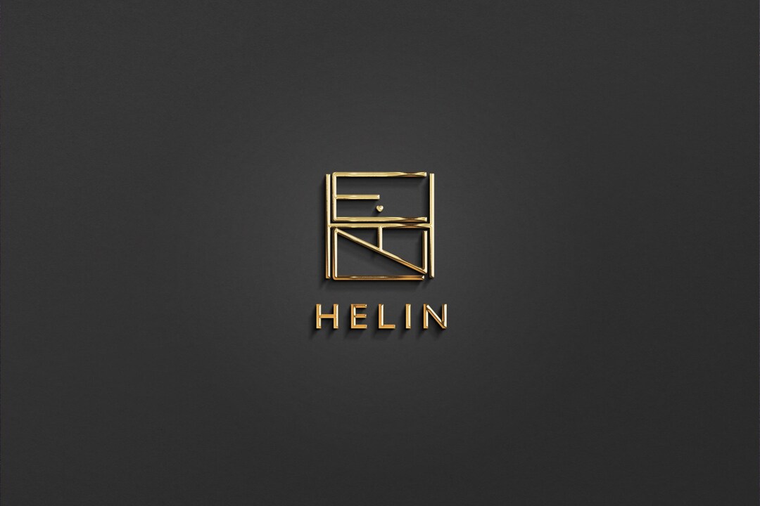 HELIN Name Logo Design Instant Download Premade Logo Minimalist Design ...