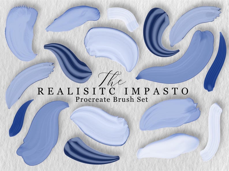 Realistic Impasto Procreate Brush Set – Textured Oil Paint Brushes for ...