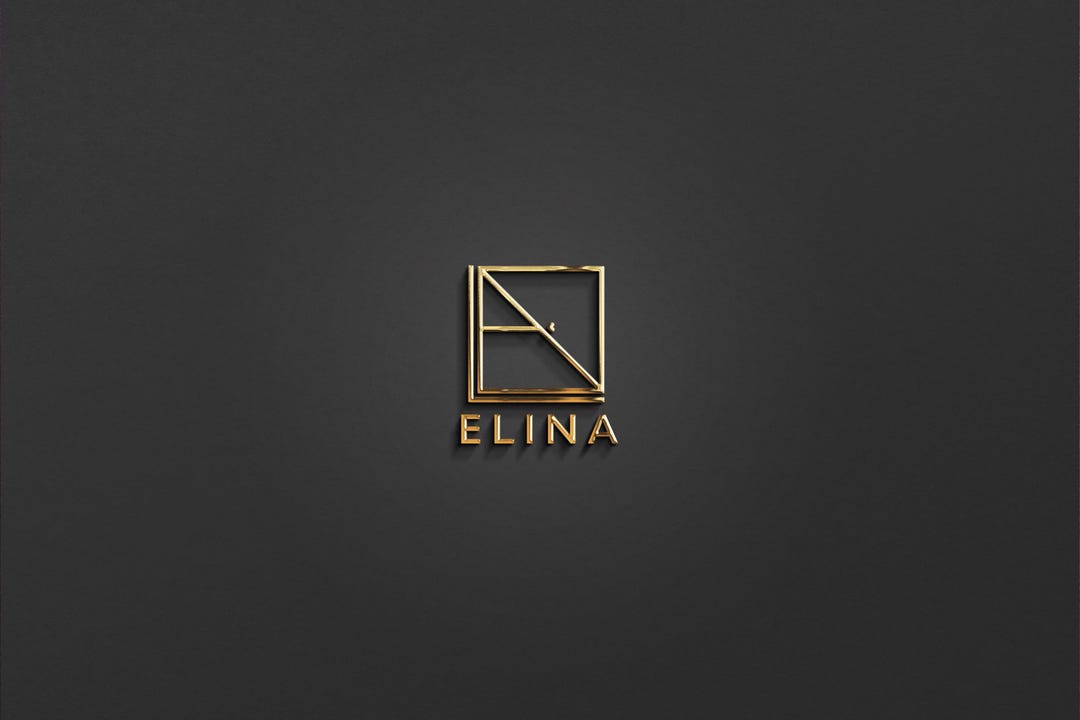 ELINA - Name Logo Design | Instant Download | Premade Logo | Minimalist ...
