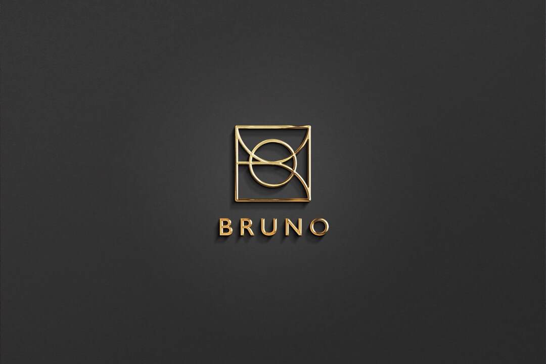 BRUNO Name Logo Design Instant Download Premade Logo Minimalist Design ...