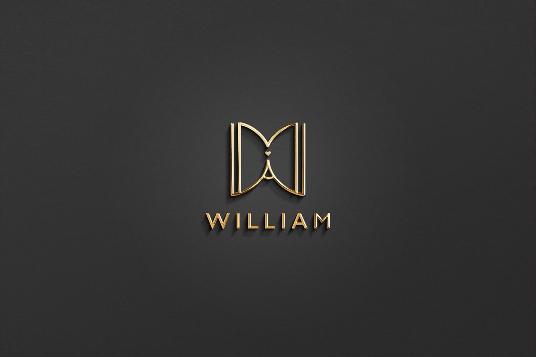 WILLIAM Name Logo Design Instant Download Premade Logo Minimalist ...