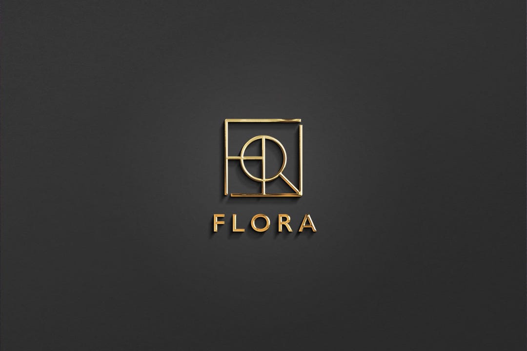 FLORA Name Logo Design Instant Download Premade Logo Minimalist Design ...