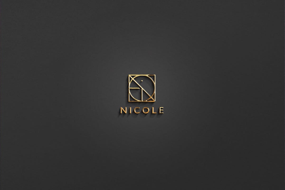 NICOLE - Name Logo Design | Instant Download | Premade Logo ...