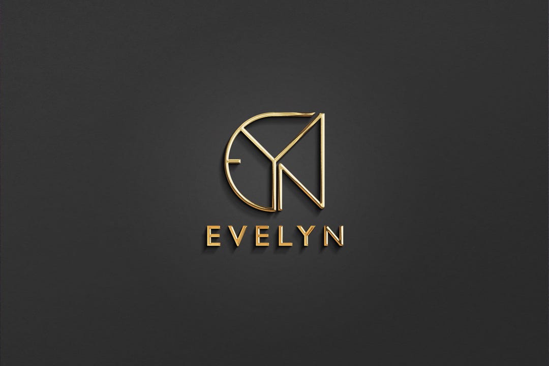 EVELYN Name Logo Design Instant Download Premade Logo Minimalist Design ...