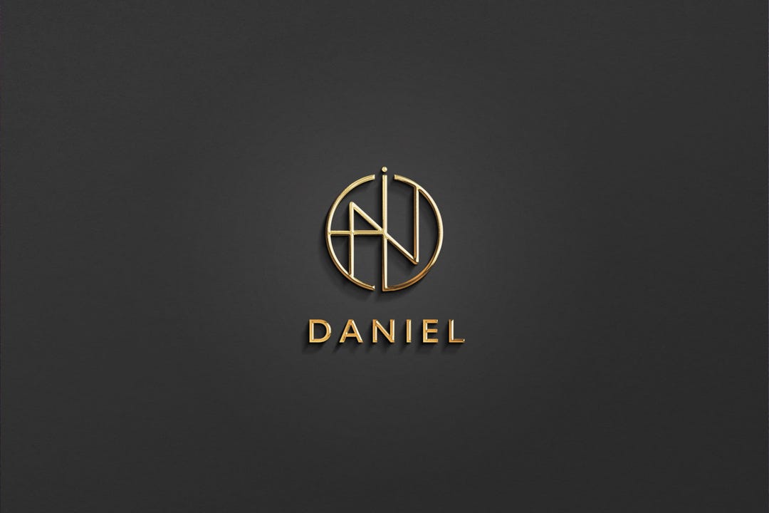 DANIEL Name Logo Design Instant Download Premade Logo Minimalist Design ...