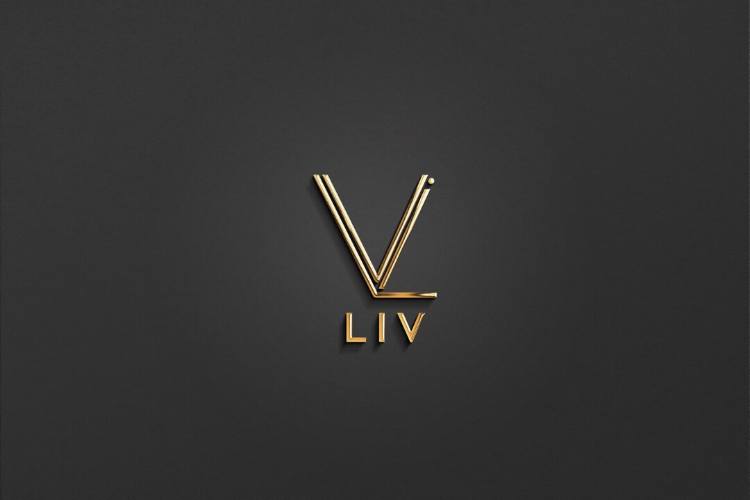 LIV Name Logo Design Instant Download Premade Logo Minimalist Design - Etsy