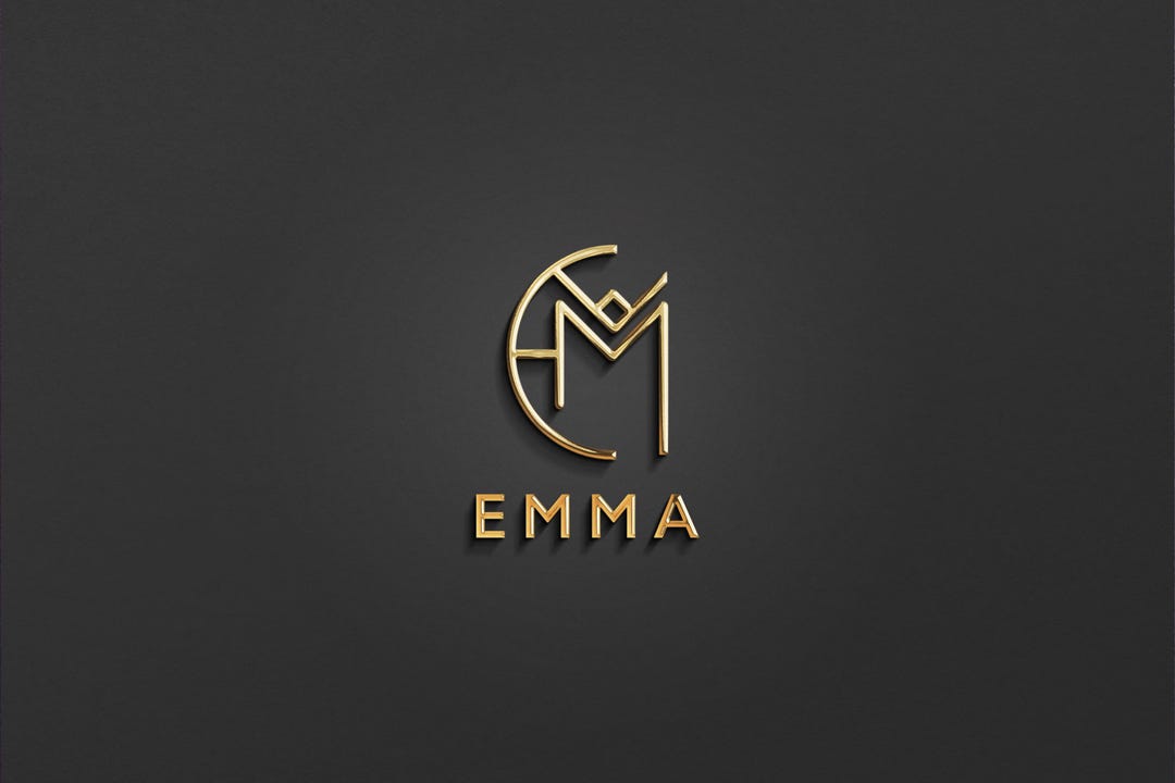 EMMA Name Logo Design Instant Download Premade Logo Minimalist Design ...