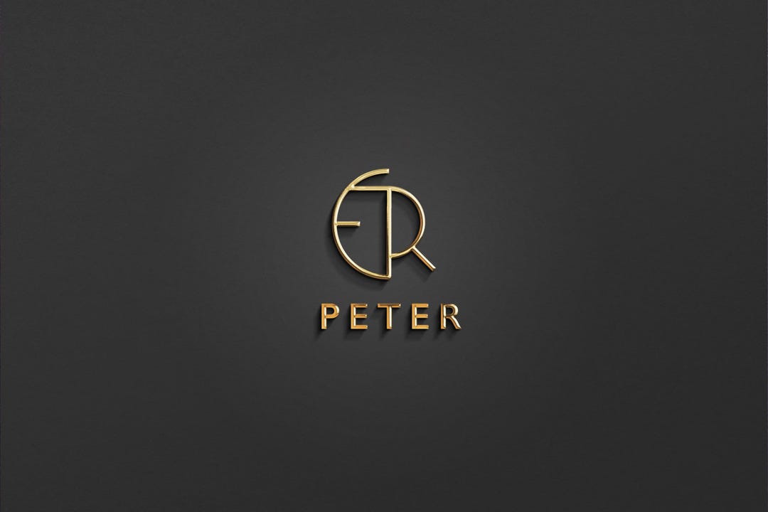 PETER Name Logo Design Instant Download Premade Logo Minimalist Design ...