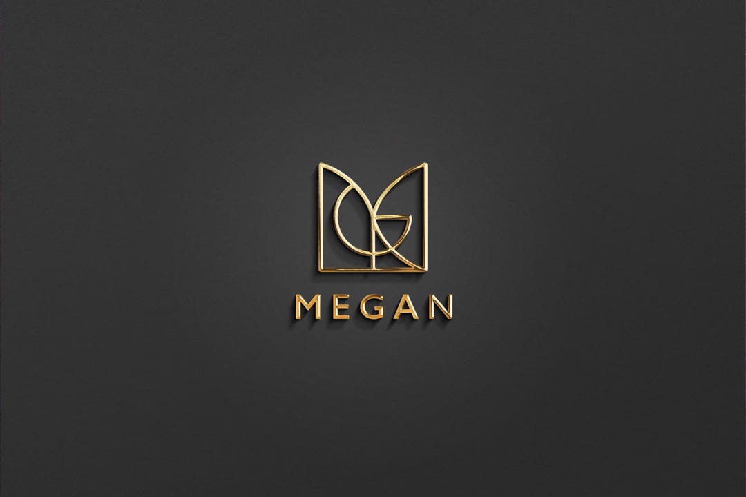 MEGAN Name Logo Design Instant Download Premade Logo Minimalist Design ...