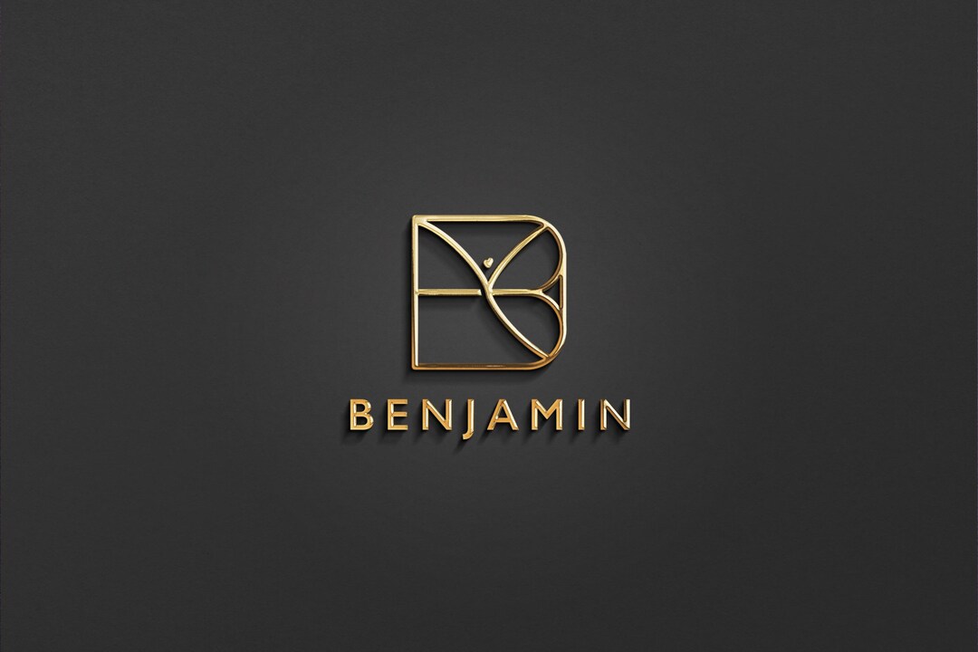 BENJAMIN Name Logo Design Instant Download Premade Logo Minimalist ...