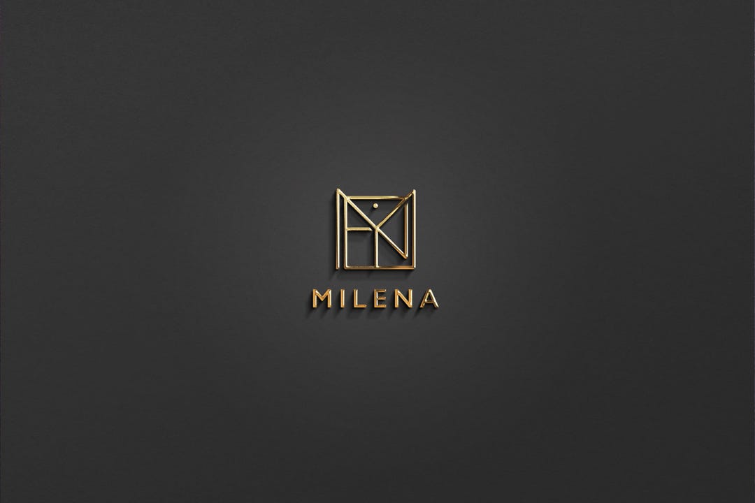 MILENA - Name Logo Design | Instant Download | Premade Logo ...