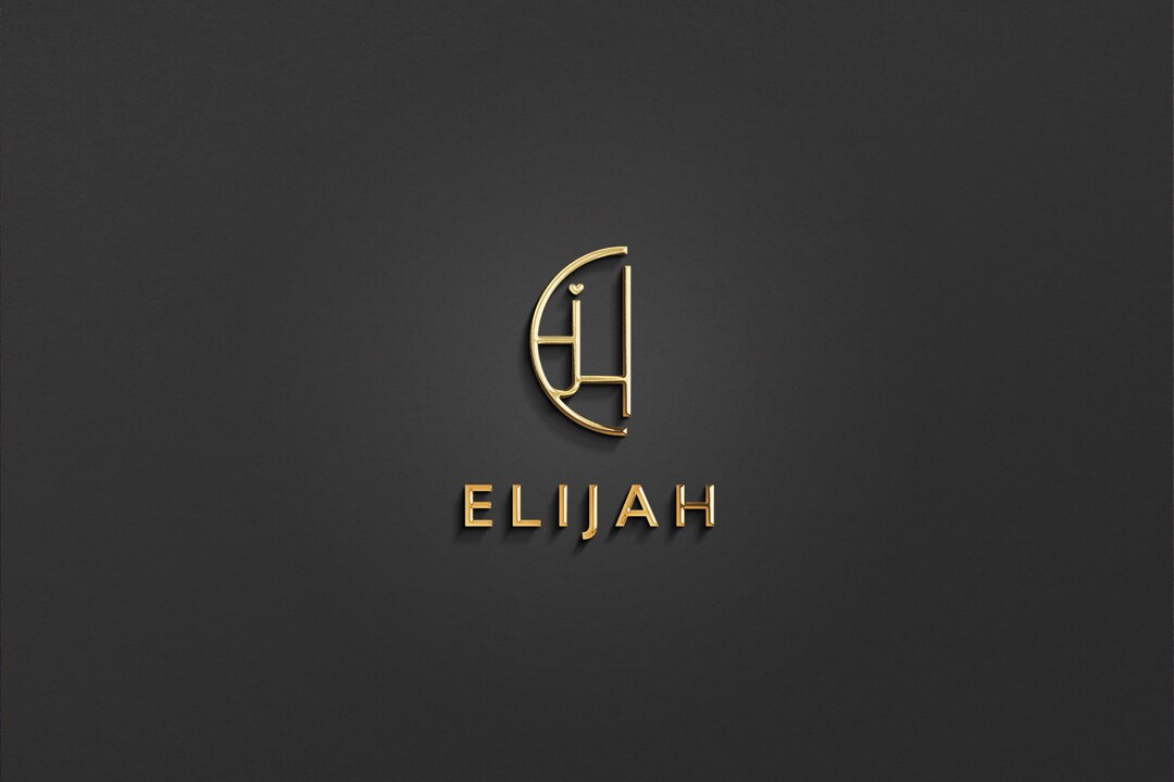 ELIJAH Name Logo Design Instant Download Premade Logo Minimalist Design ...