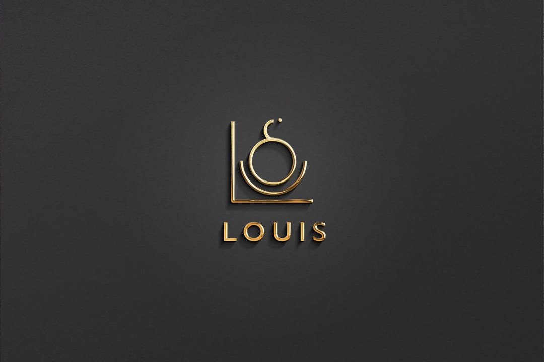 LOUIS Name Logo Design Instant Download Premade Logo Minimalist Design ...