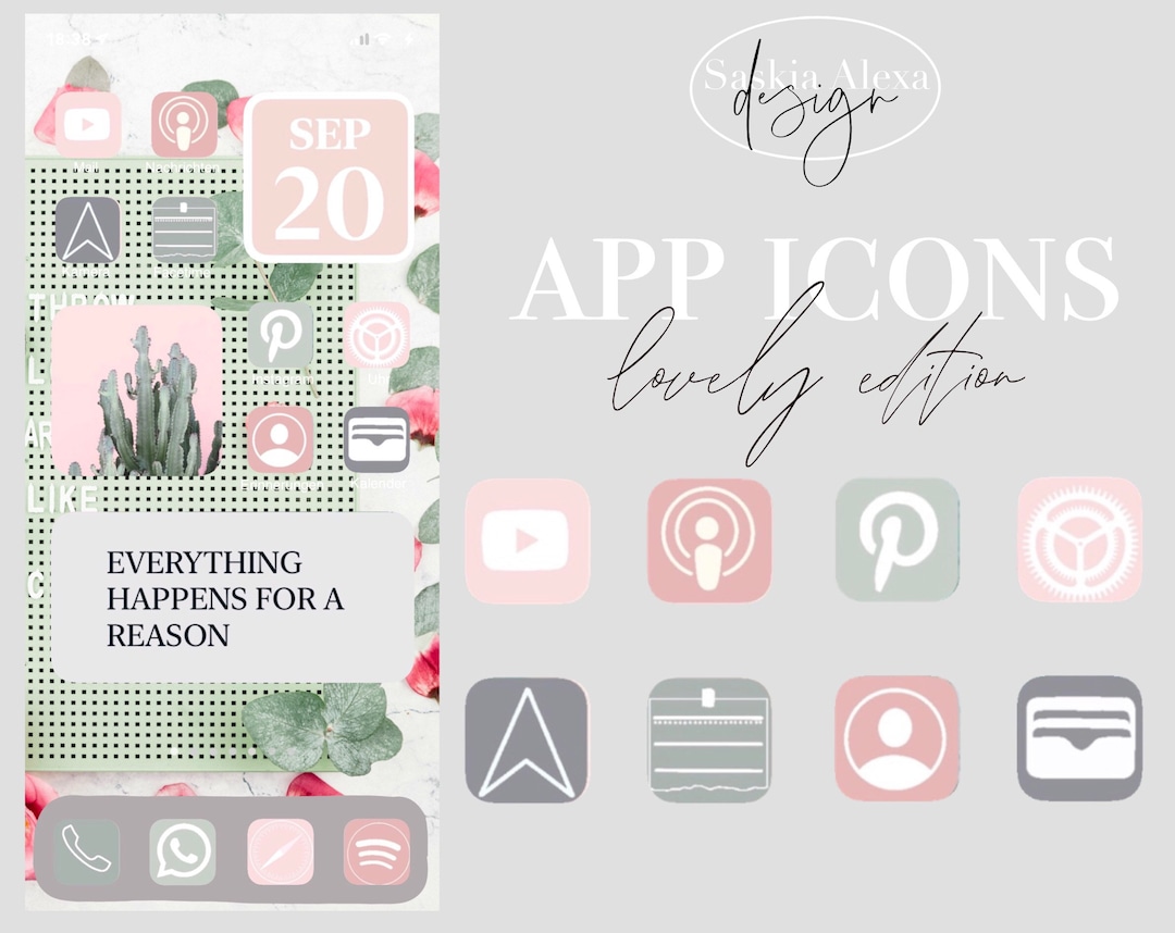 App Icons / Cover / Widget / Homescreen - Aesthetic Bundle - Lovely for ...