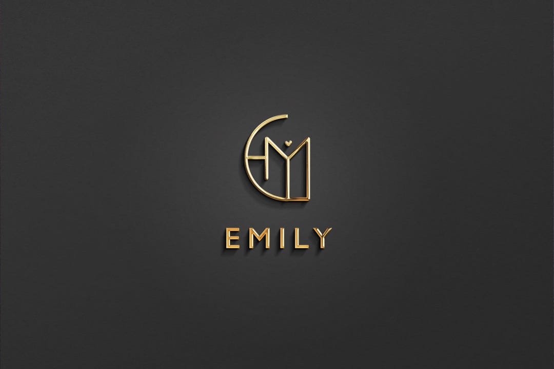 EMILY Name Logo Design Instant Download Premade Logo Minimalist Design ...