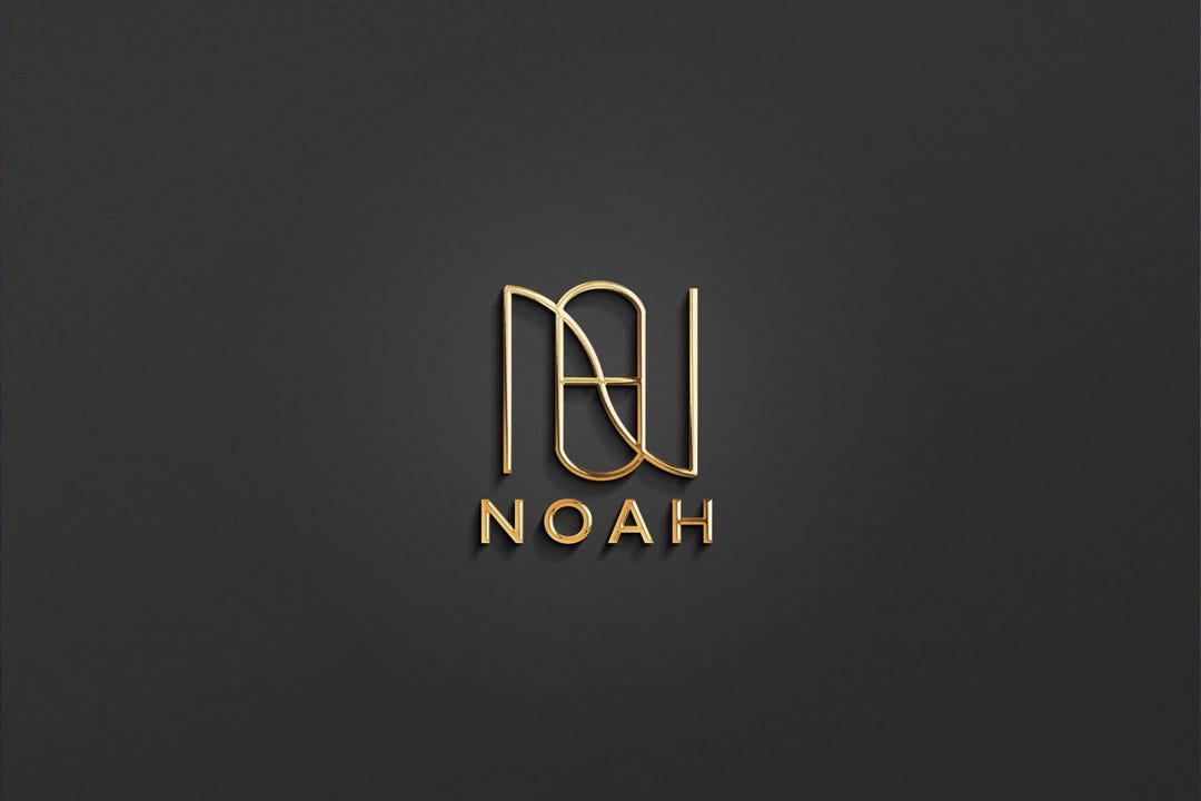 NOAH Name Logo Design Instant Download Premade Logo Minimalist Design ...
