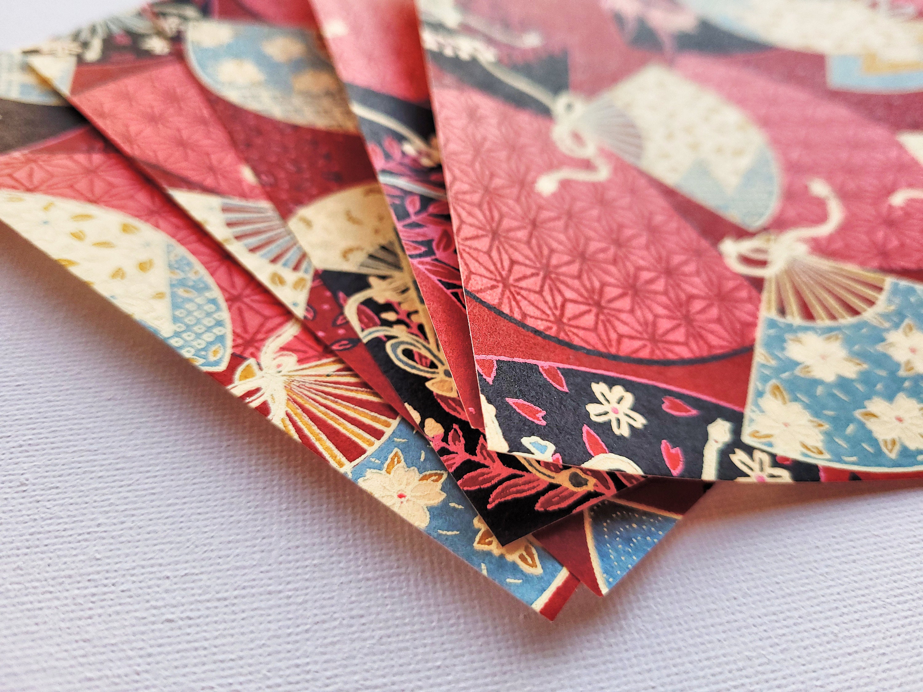 MUL013 Multicolour Japanese Fan Origami Paper Washi - Etsy 日本