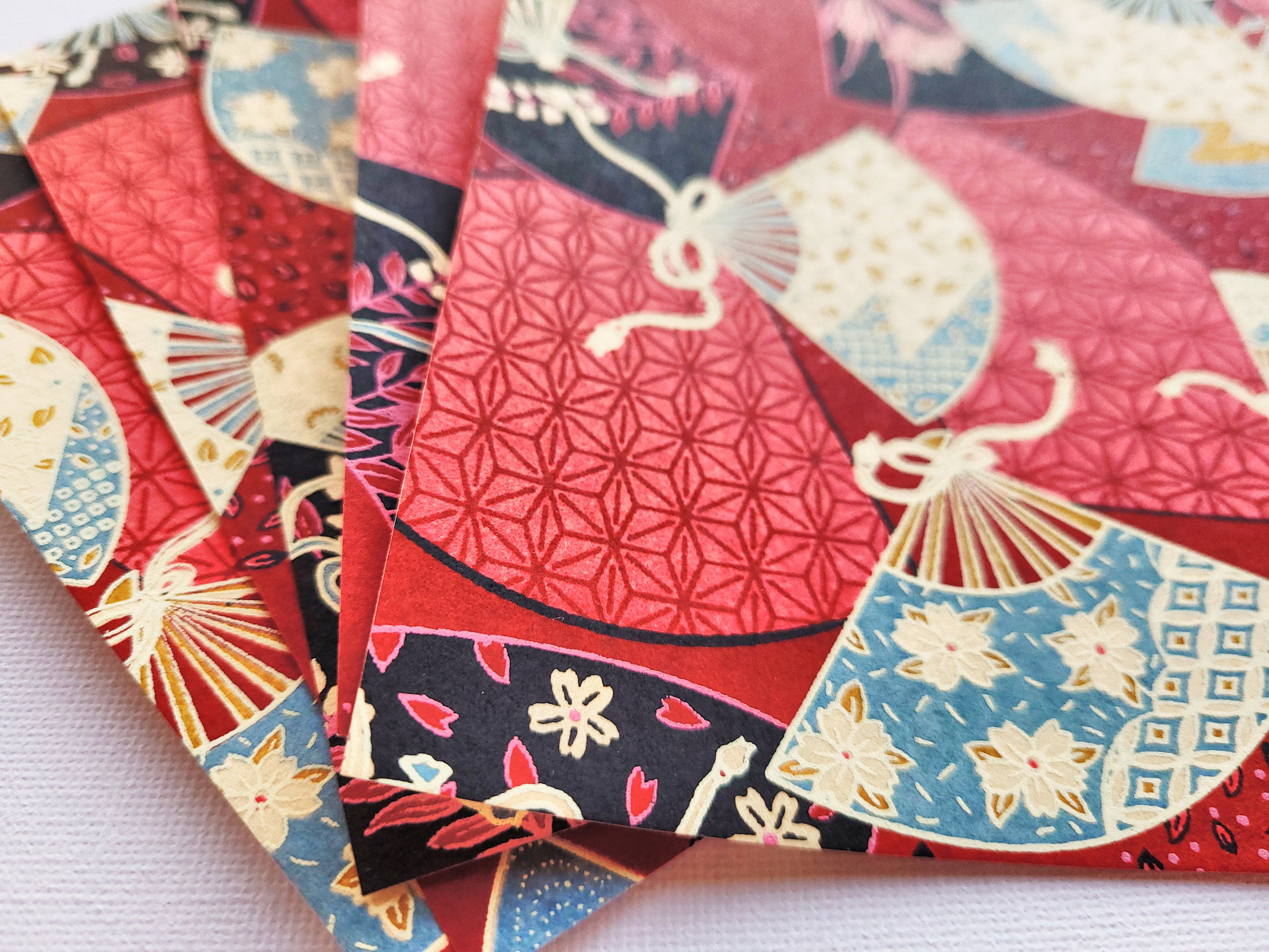 MUL013 Multicolour Japanese Fan Origami Paper Washi - Etsy 日本