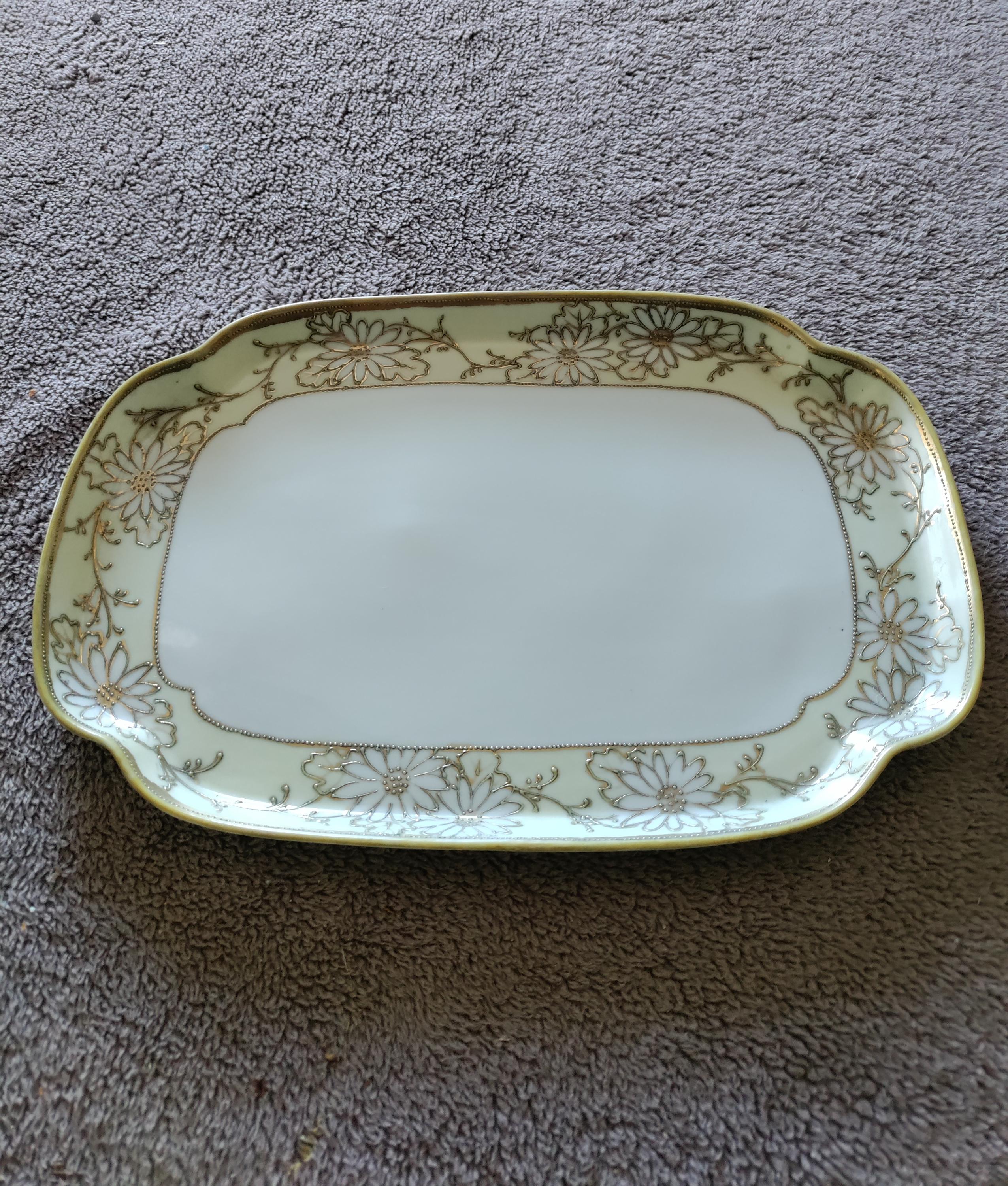 Antique Nippon Japan Morimura Porcelain China Vanity Hairy Receiver and ...