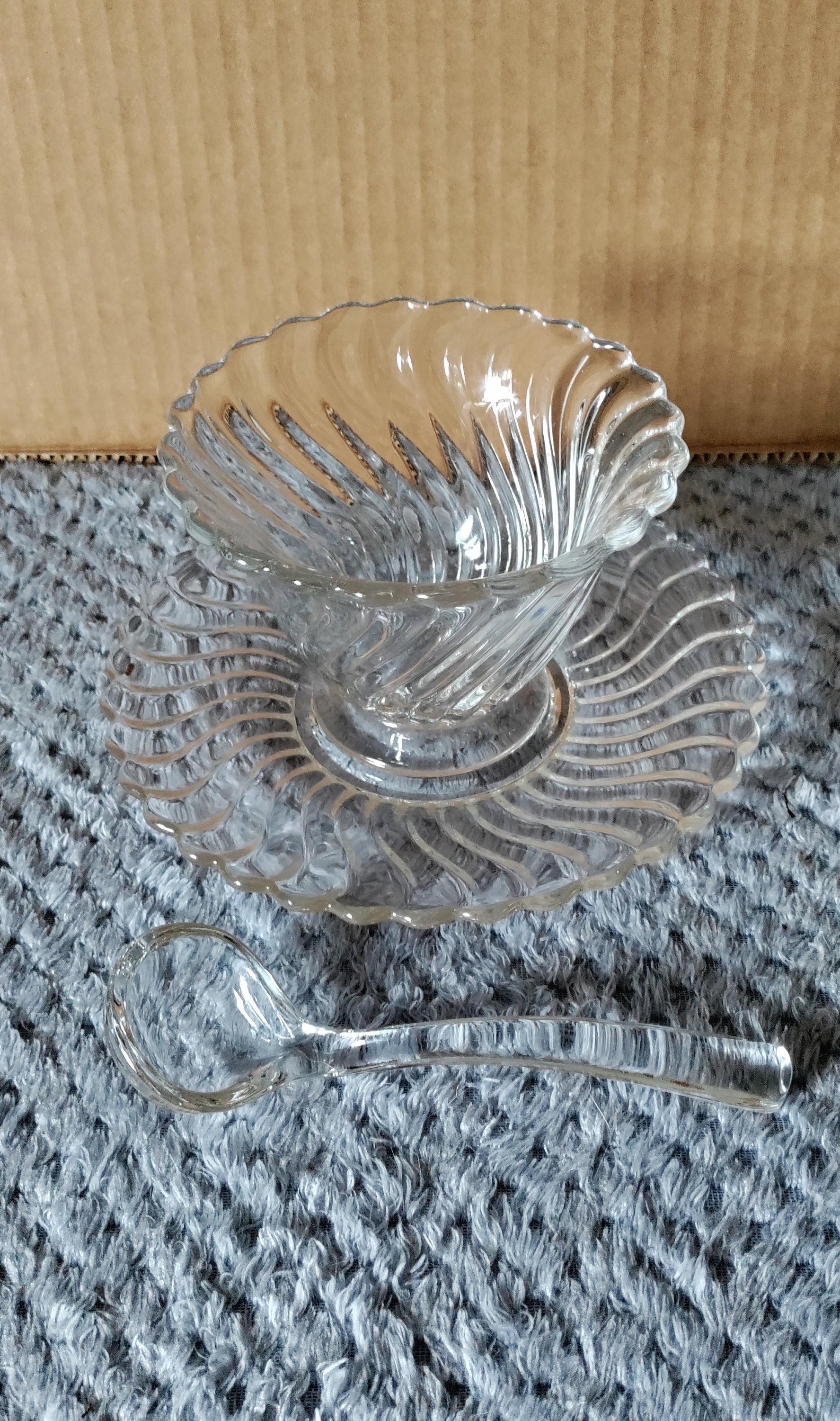 Fostoria Clear Crystal Glass Colony Mayonnaise Under Plate & Ladle - Etsy