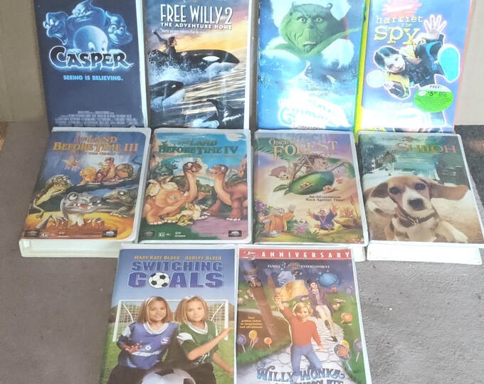 10 ~ Vintage 1990s VHS Movies With Original Clam Shell Boxes - Etsy