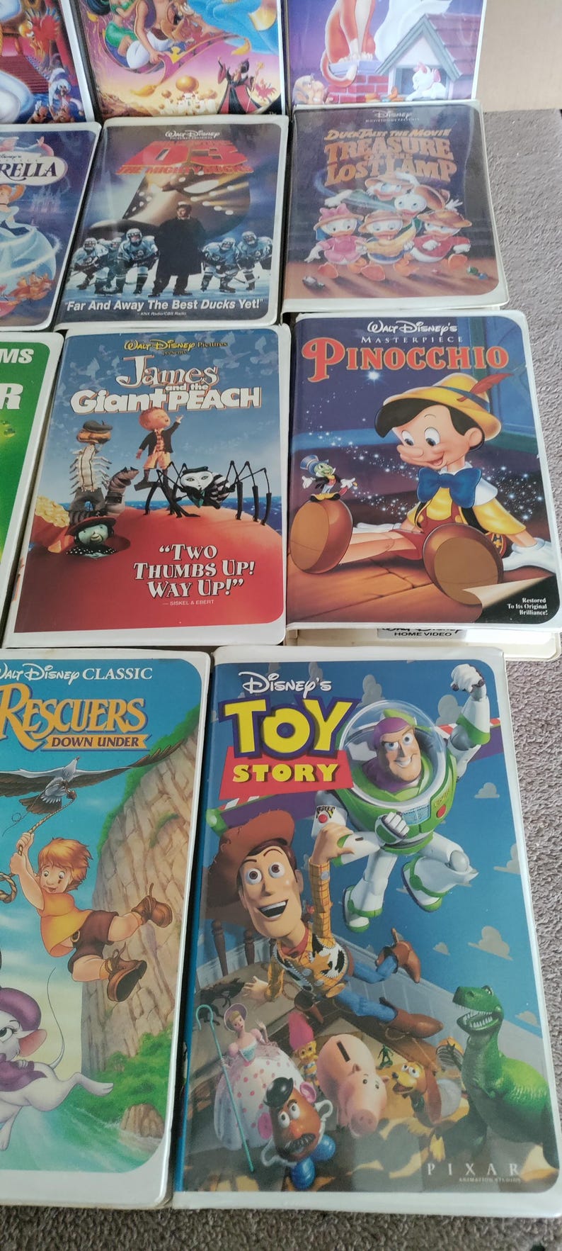 15 ~ Vintage 1990s Walt Disney VHS Movies Black Diamond, Masterpiece ...