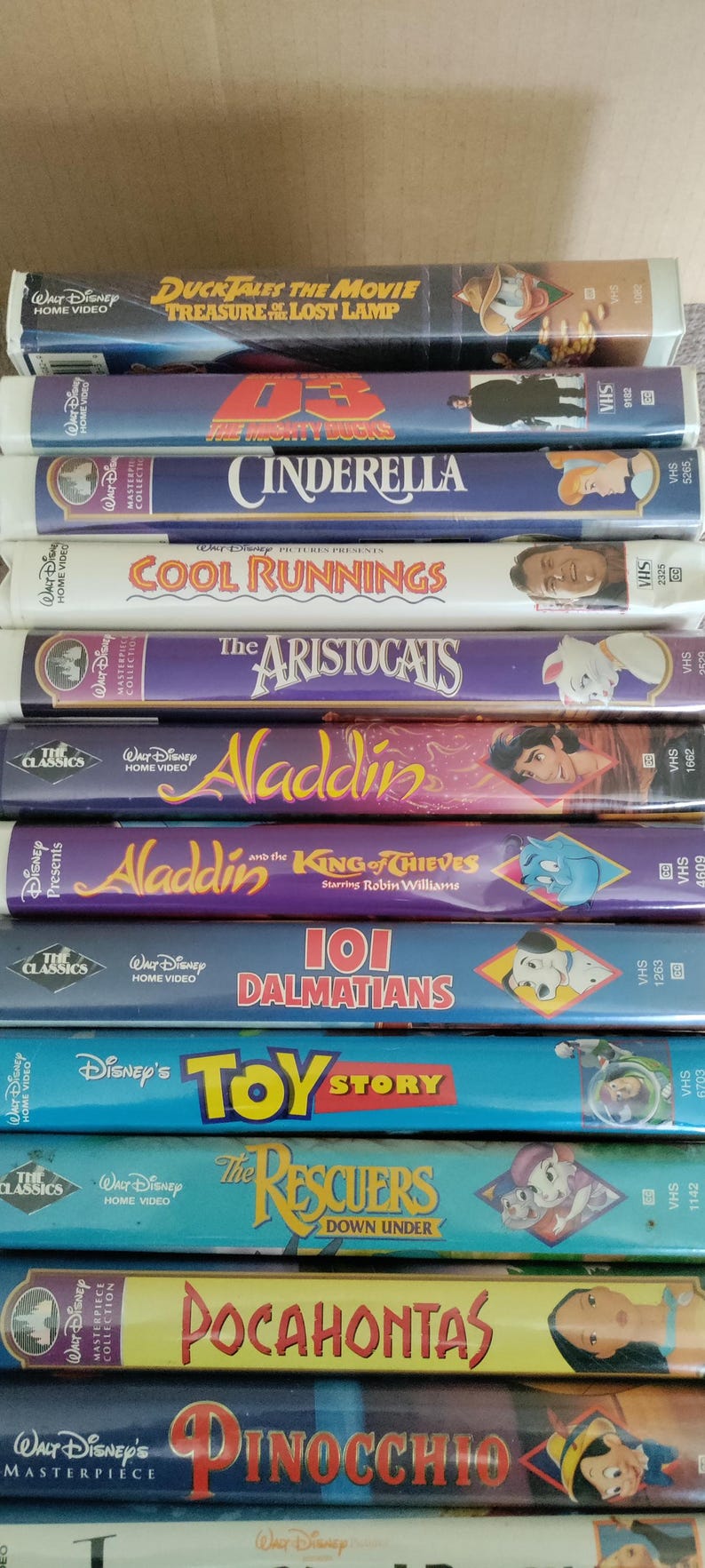 15 ~ Vintage 1990s Walt Disney VHS Movies Black Diamond, Masterpiece ...