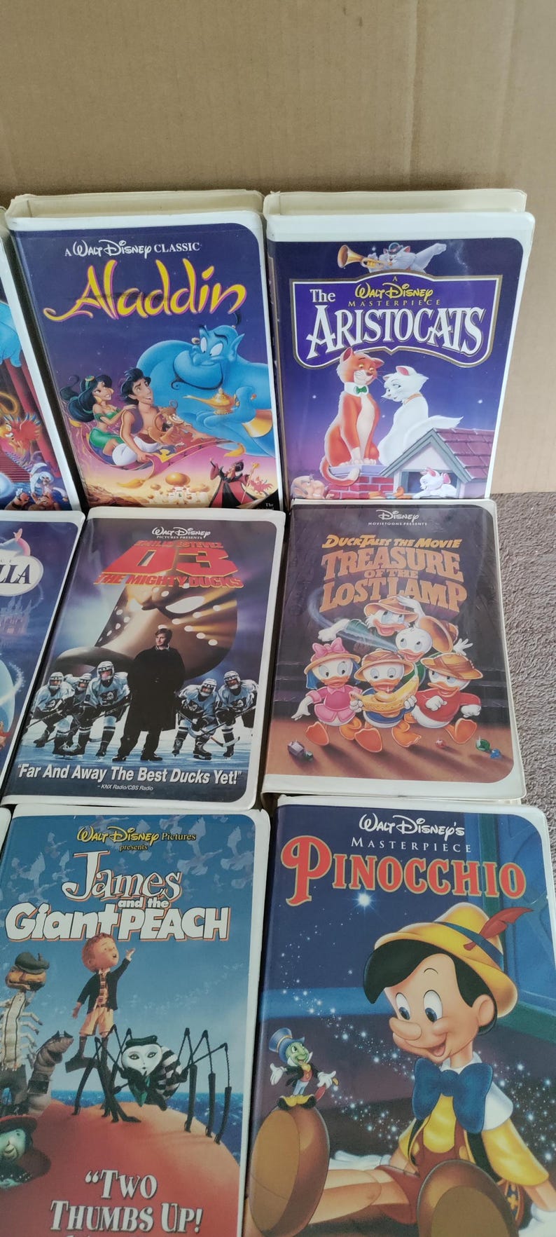 15 ~ Vintage 1990s Walt Disney VHS Movies Black Diamond, Masterpiece ...