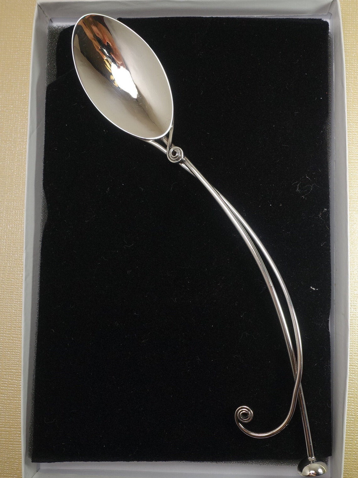 Demitasse Spoon Serving Spoon sterling silver Hand-crafted by | Etsy