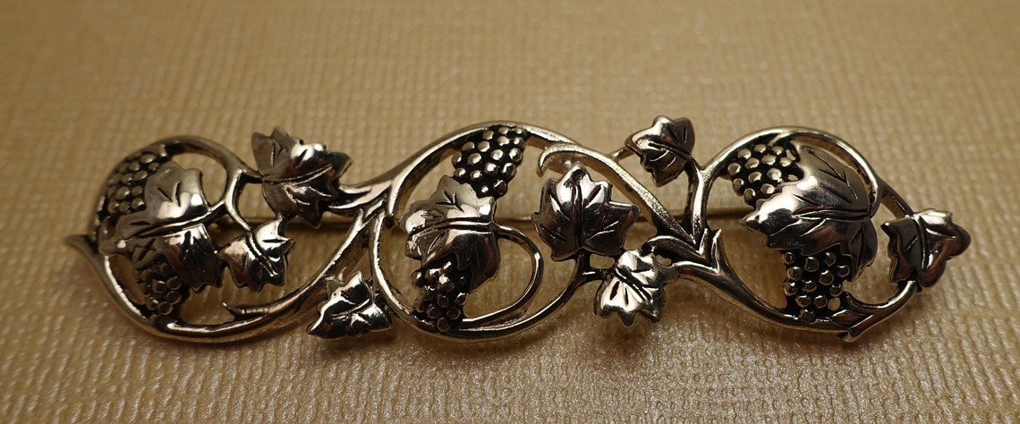 Grapevine Pin Brooch Trellis Design Jewelry Handcrafted - Etsy
