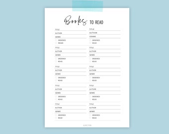 Books Ive Read Printable - Etsy