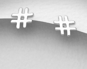 Hashtag Earrings | Etsy