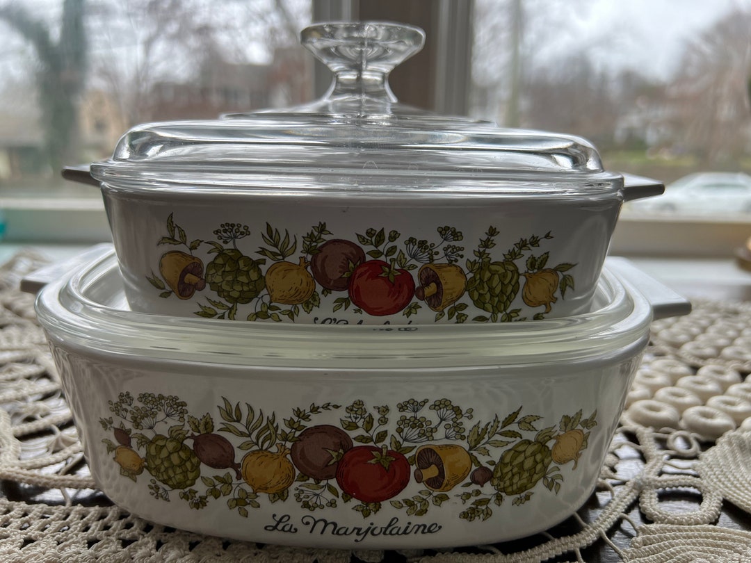 Vintage Spice O Life La Marjolaine La Echalote Casserole CORNINGWARE 4p ...