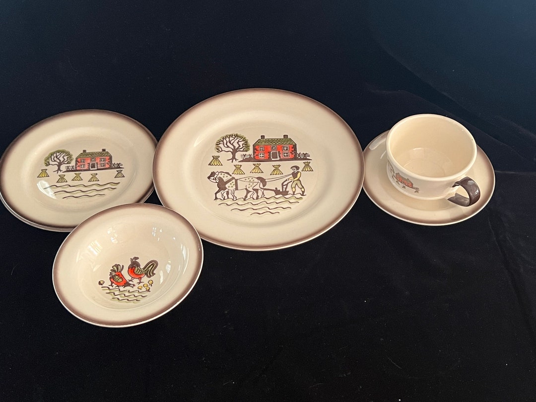 Poppytrail by Metlox 5 Pc Dinnerware Set - Etsy