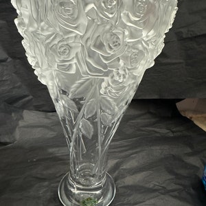 Shannon Crystal by Godinger Rose Bouquet Irish Crystal Vase - Etsy