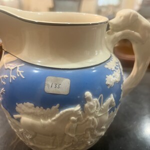 Wedgwood Creamware Blue Hound Handled 24oz 6" Jug Pitcher CM5466 - Etsy