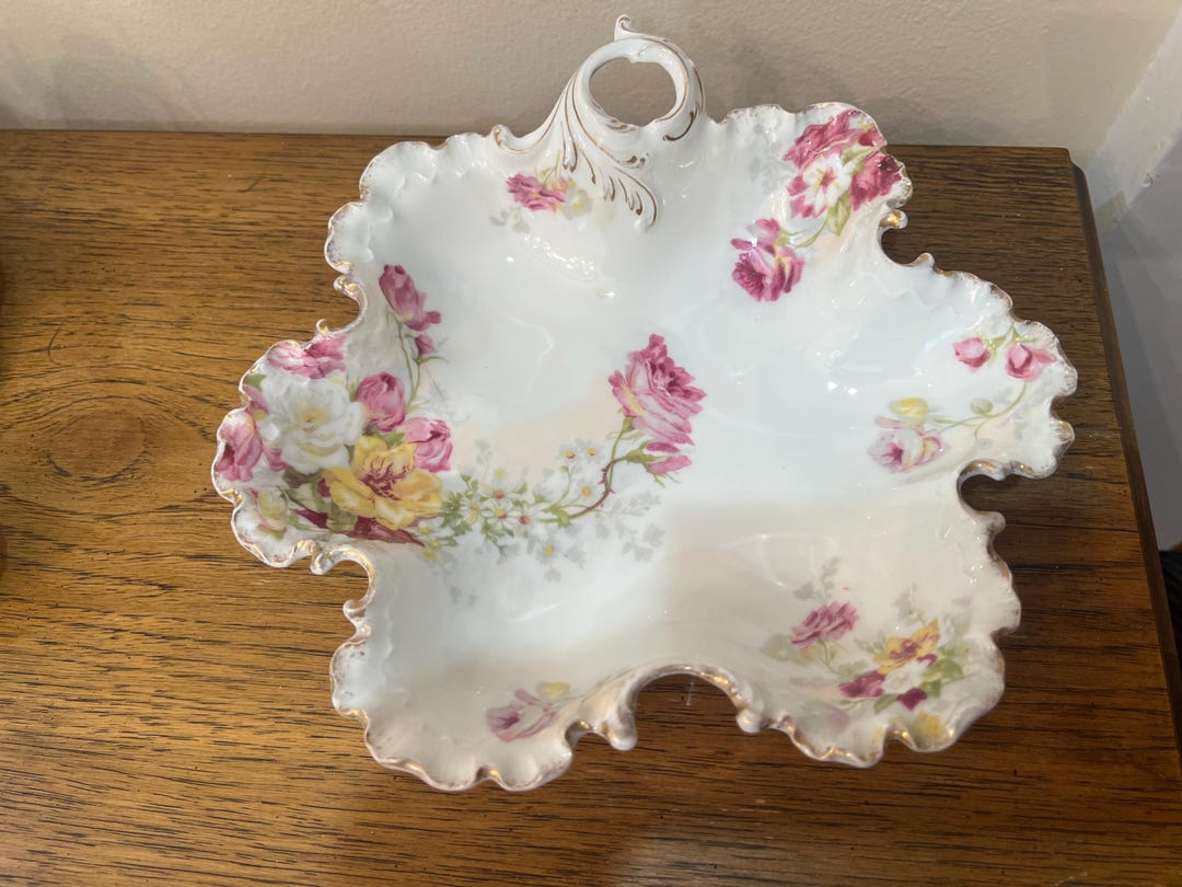 Antique Rosenthal RC Germany Scalloped Edge Floral Pattern Dish 9 1/2 ...