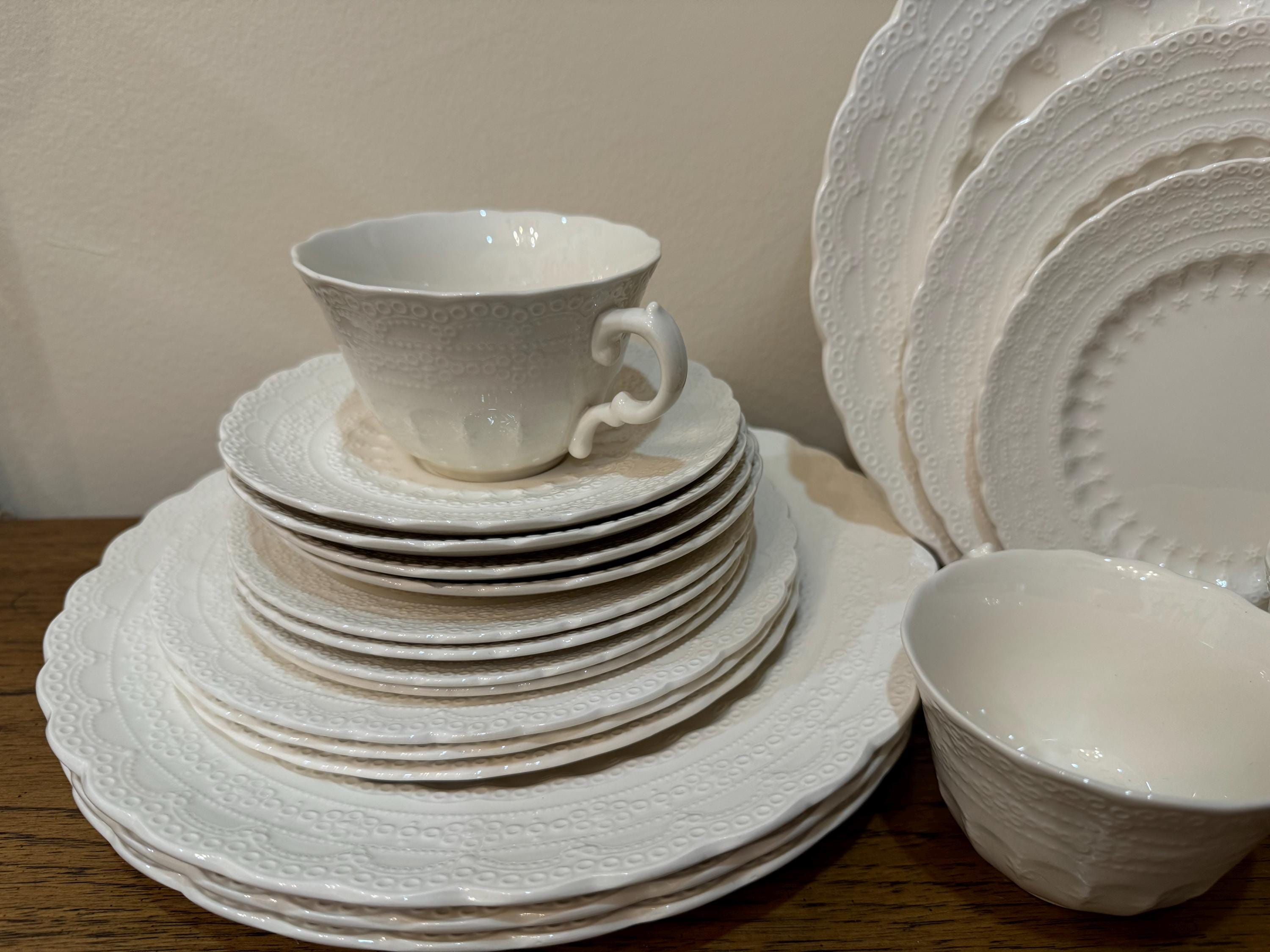 Jewel by Spode All Cream, Embossed Circles and Dots Dinnerware Your ...