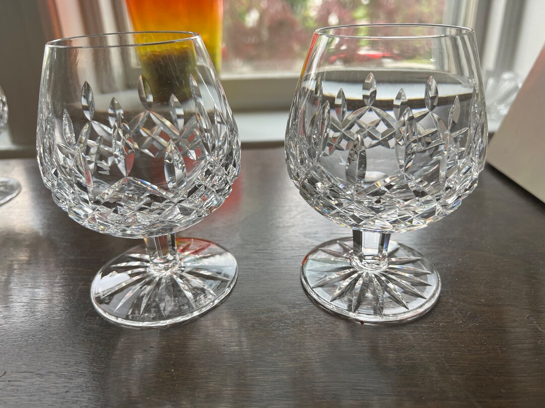 Waterford Crystal Lismore Brandy Snifters Set of 2 Glasses With Signed (shelton) Made in Ireland ...
